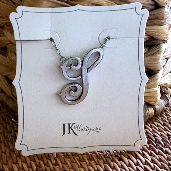 thirty-one | Jewelry | Jk By Thirtyone 3 Silvertone Initial Necklace ...